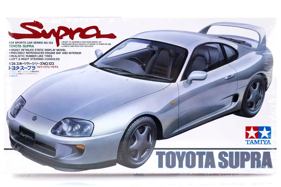 Tamiya 1/24 Toyota Supra Scaled Plastic Model Kit - 24123 ...